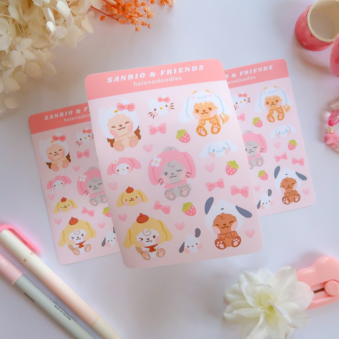 Cute Animals & Friends Sticker Sheet | Journal - Planner - Deco ...