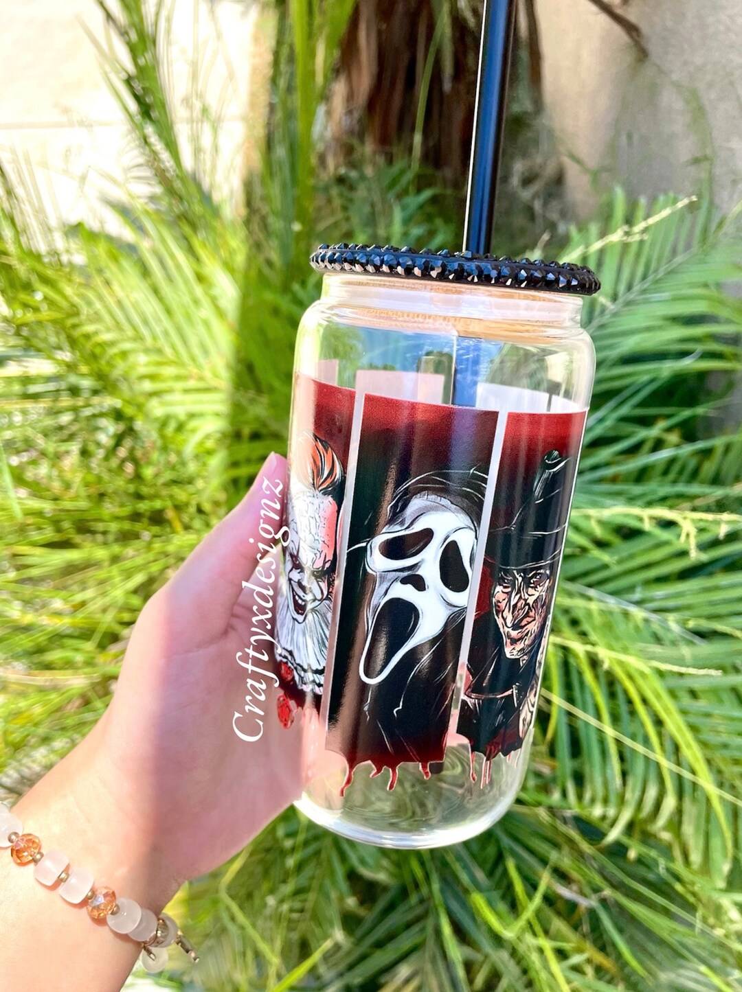 Horror Movie Cup / Horror Glass Can / Horror Glass Cup / Horror ...