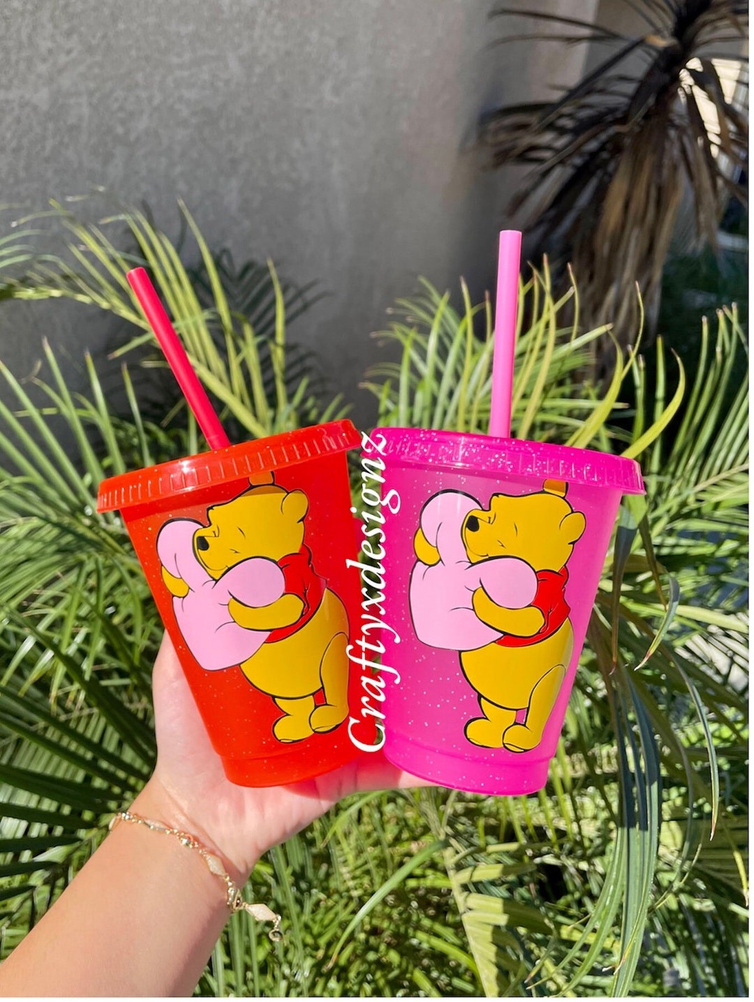 Winnie the Pooh Cold Cup /valentines Day Kids Cups / Pooh Bear Cup ...