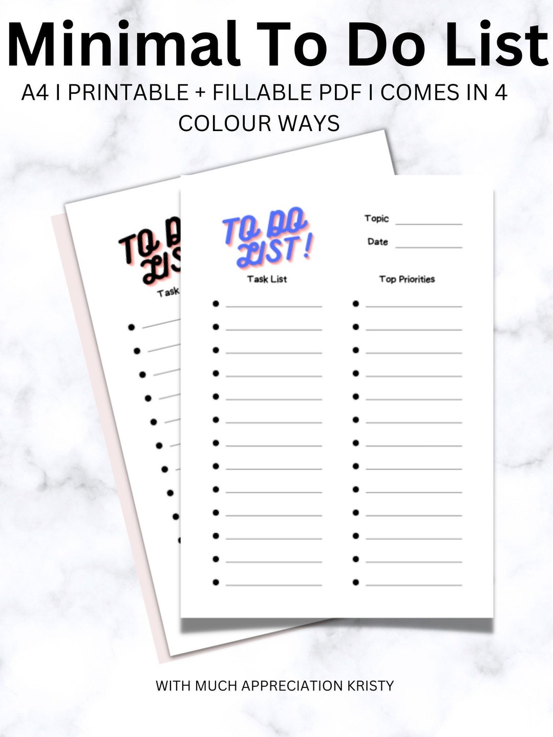 TO DO LIST, Check List, Priority List, Daily Planner, Weekly to Do List ...