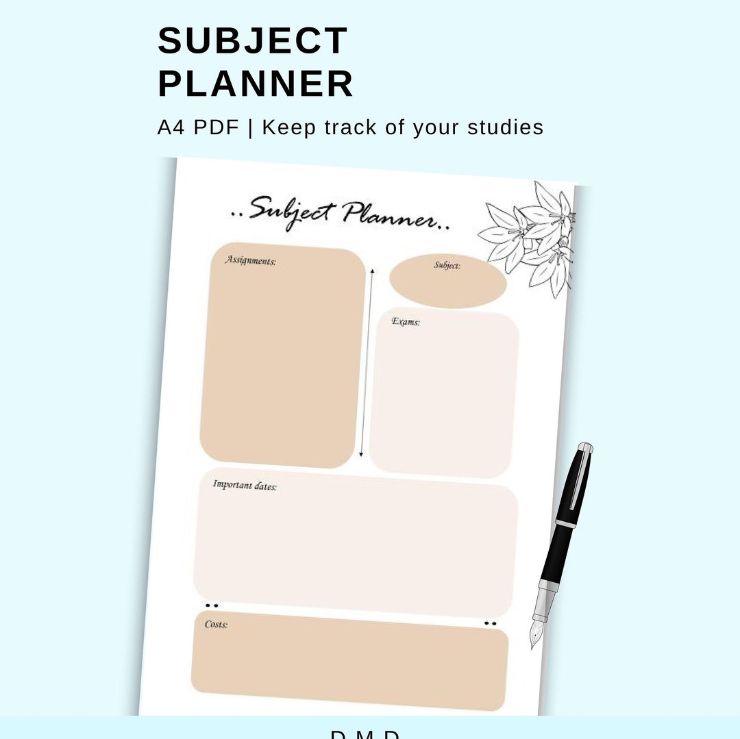 Boho Study Planner, Study Planner, Planner, Semester Planner ...