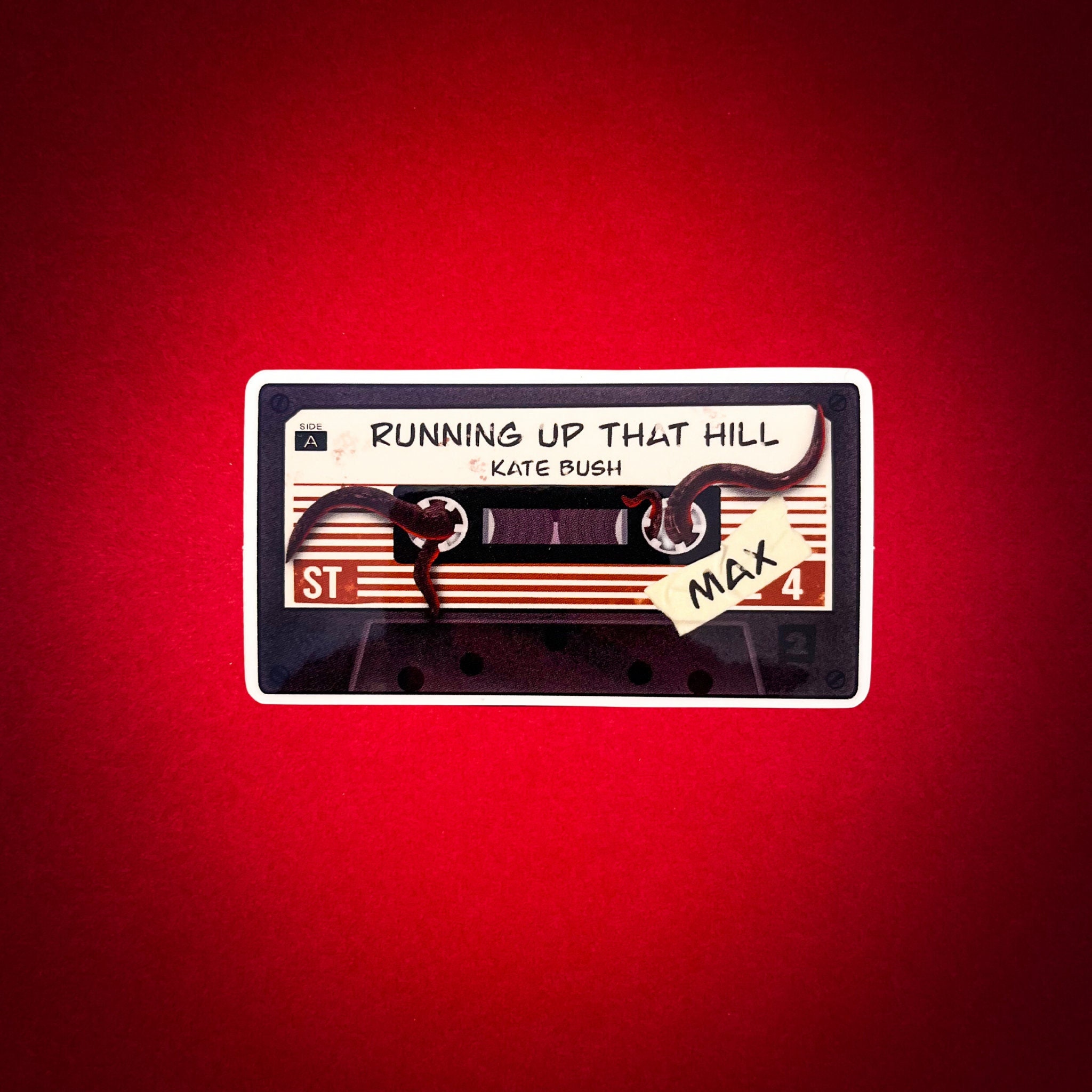 Stranger Things S4 Running up That Hill Cassette Sticker - Etsy