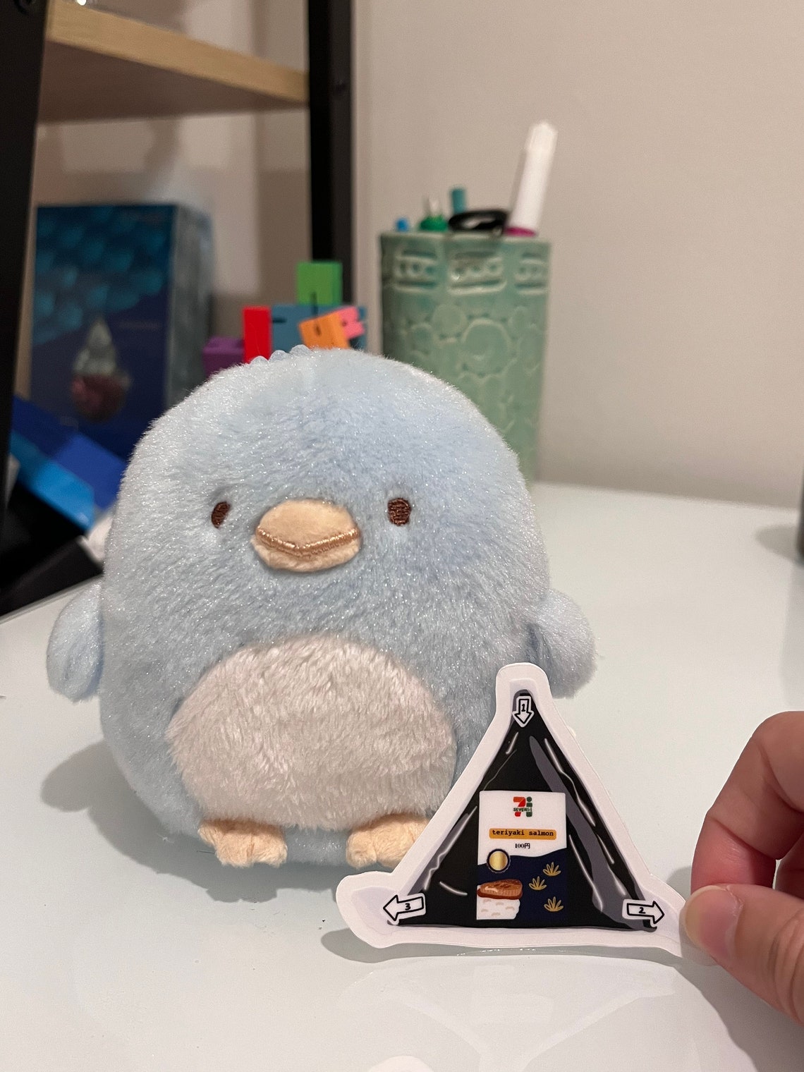 Teriyaki Salmon - Onigiri Rice Ball Vinyl Sticker | Hand Drawn ...