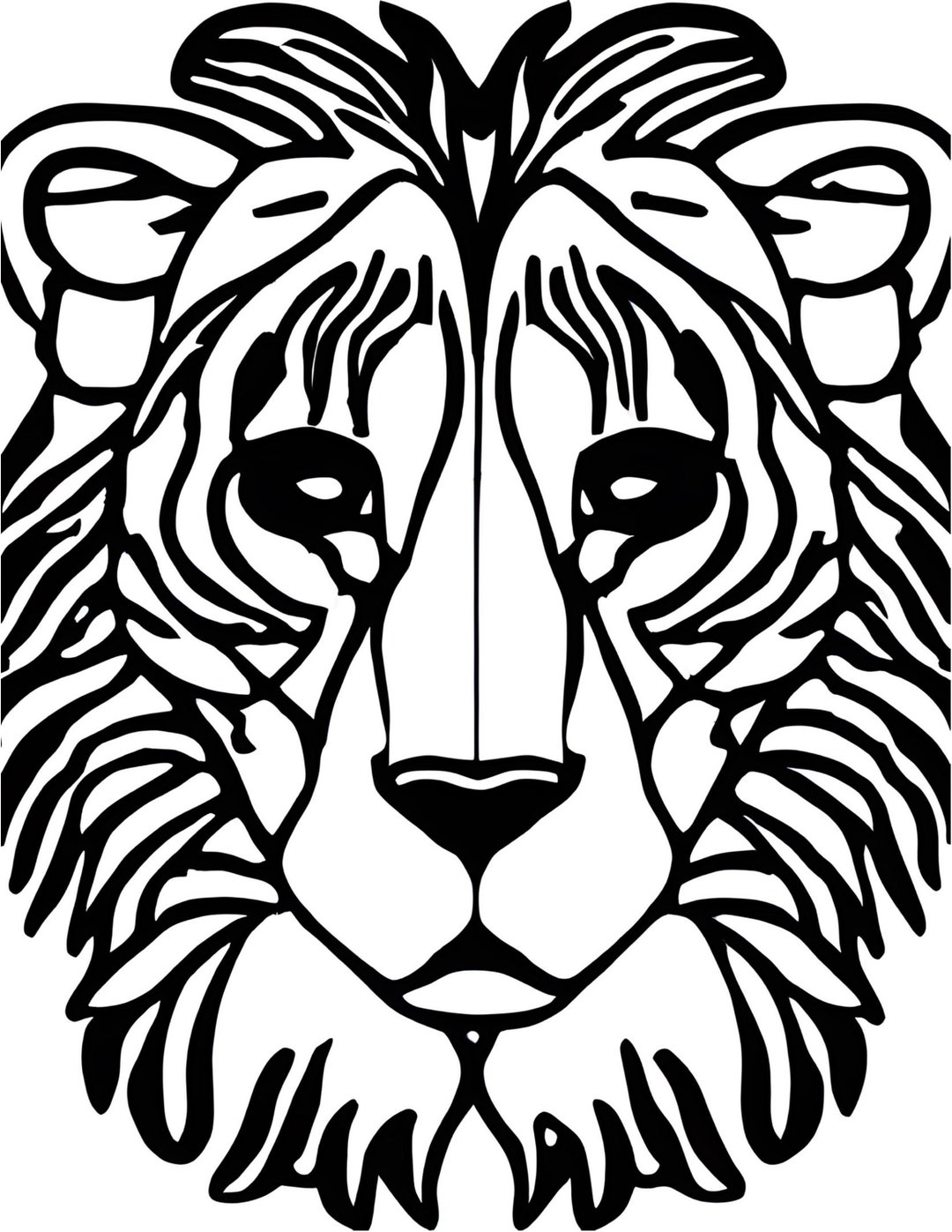 Lion Coloring Page: African Animals Mindful Coloring Zen - Etsy