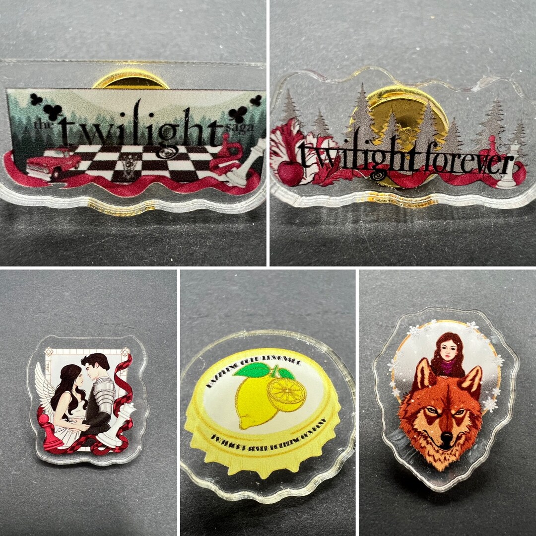Set of Acrylic Pins Vampire Werewolf Forks - Etsy