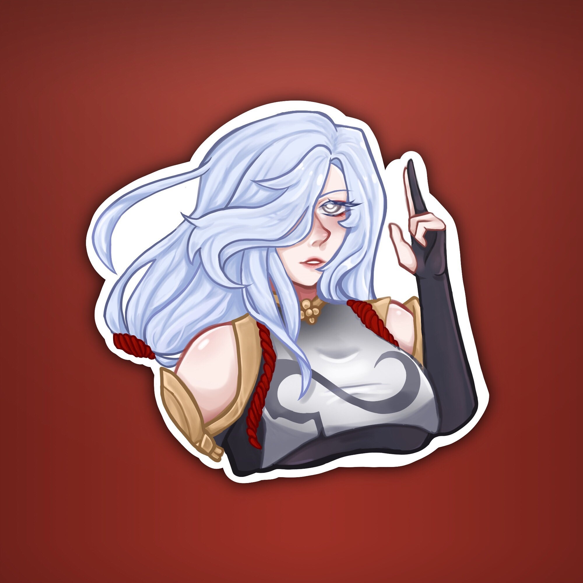 Genshin Sticker Shenhe Original Artwork Vinyl Laptop - Etsy