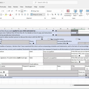 2021 Tax Form 1040 in Excel + PDF - Etsy