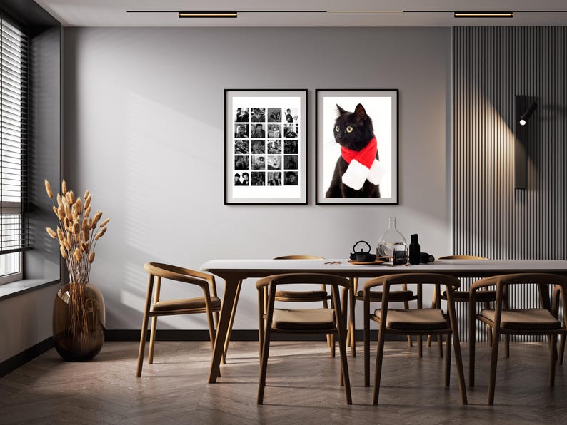 Christmas Collage Poster, Home Office Bedroom Decor, Digital Download ...