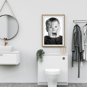 Home Alone Movie Poster, Funny Bathroom Wall Art, Digital Download ...