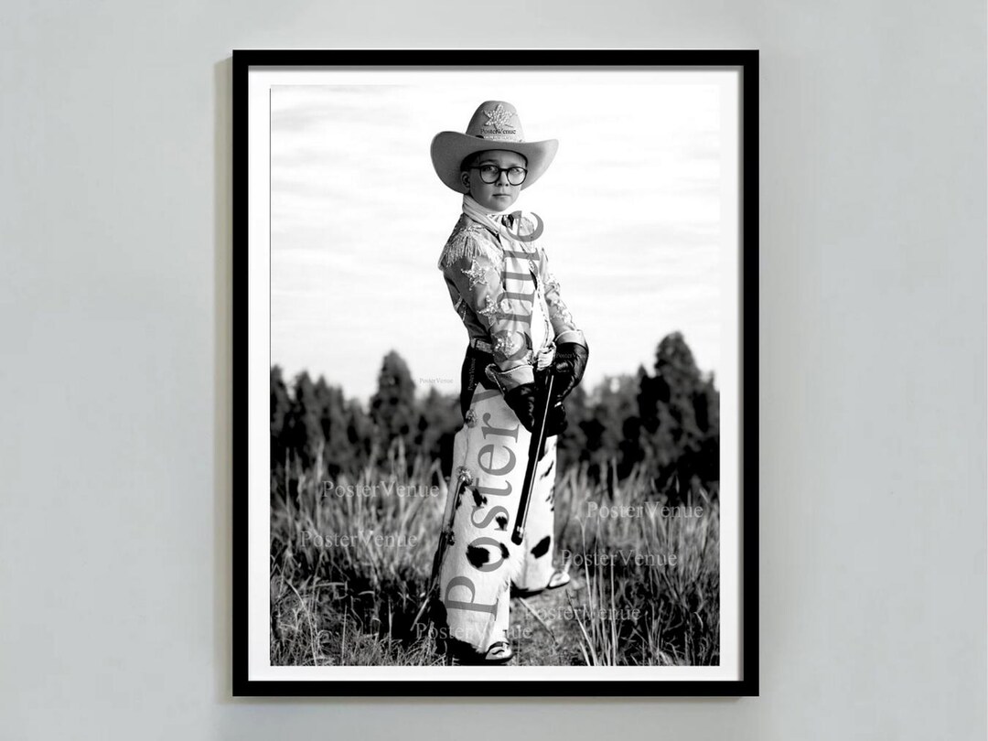 Funny Christmas Story Cowboy Poster: Retro Comedy Print (digital ...