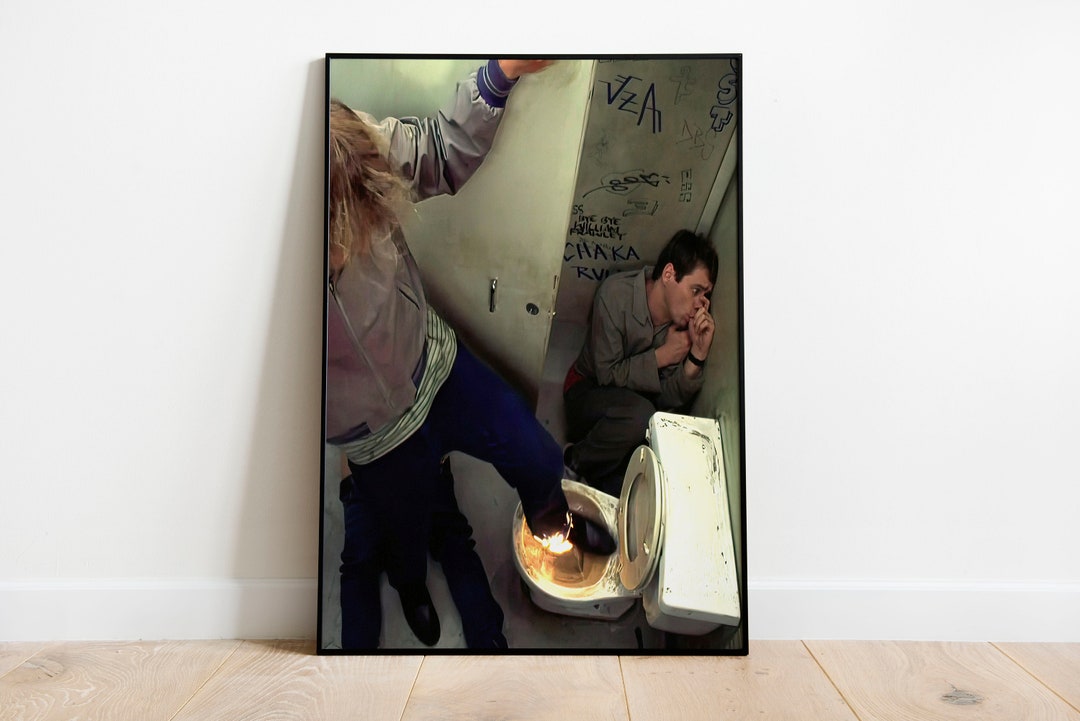 Dumb and Dumber Poster, Funny Bathroom Decor, Jim Carrey, Comedy Movie ...