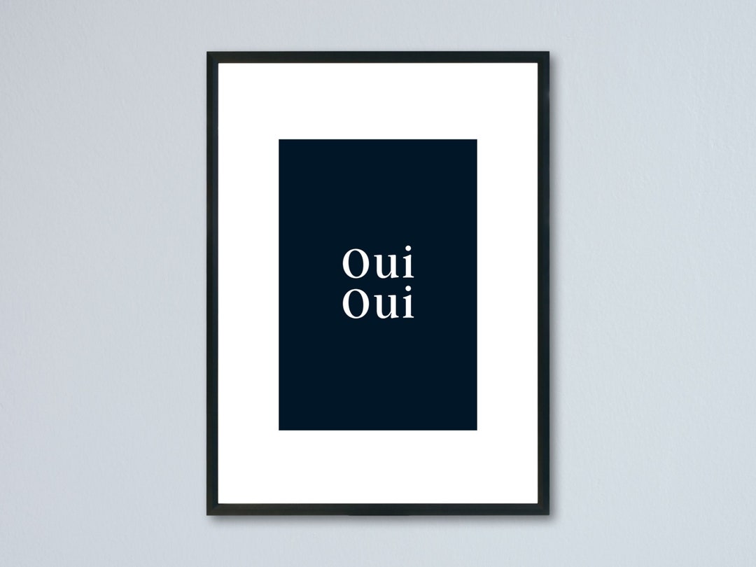 Oui Oui French Bathroom Print: Minimalist Wall Art (digital Download ...