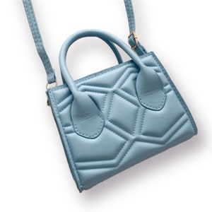 Blue Quilted Satchel Bag - Etsy