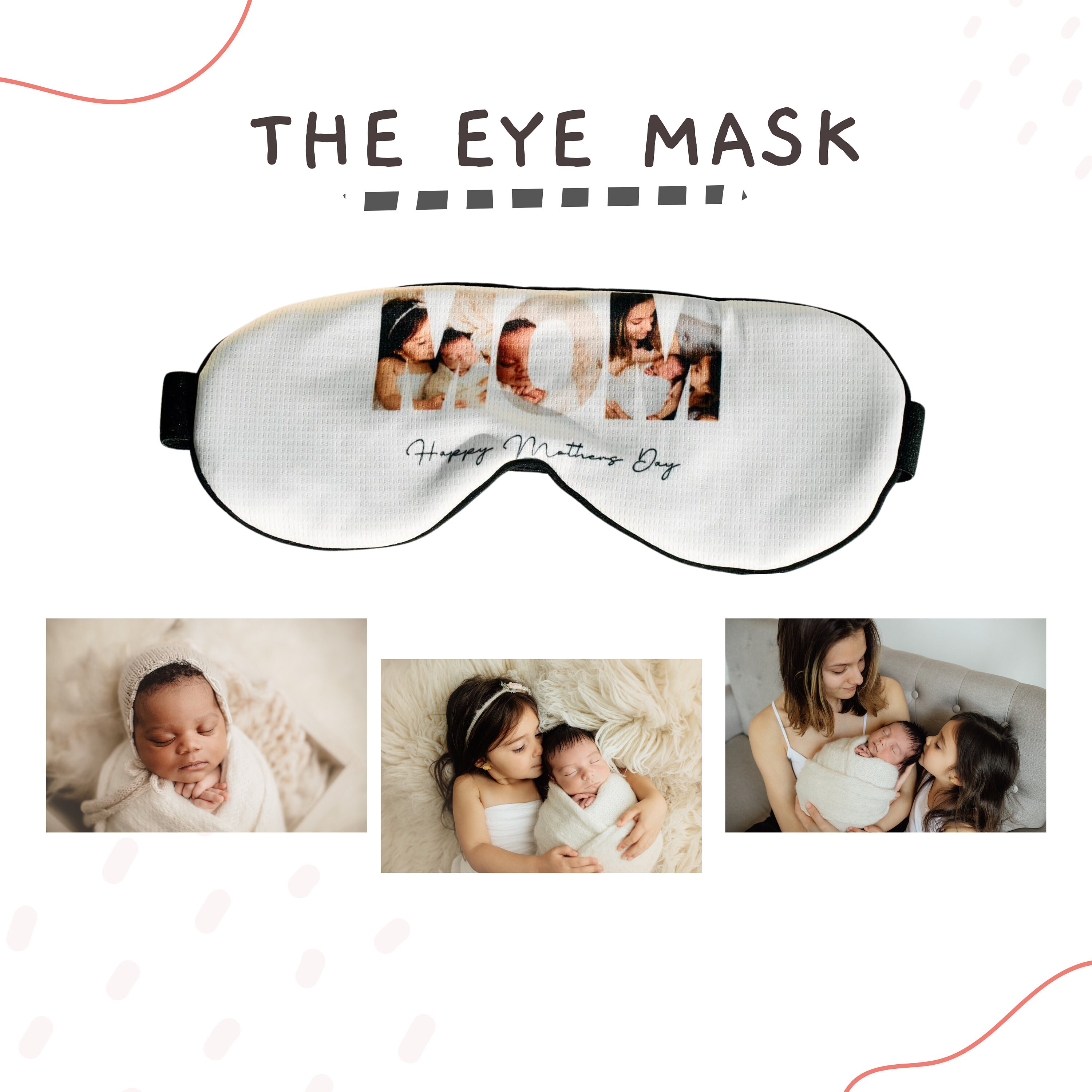Personalized Mother's Day Photo Eye Mask - Custom Photo Sleep Mask ...