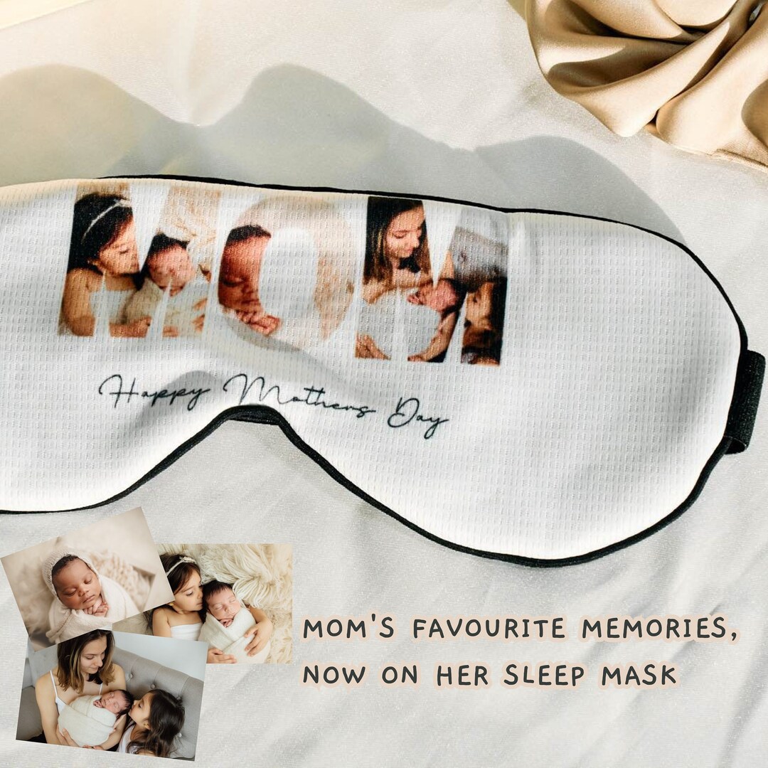 Custom Eye Mask for Mom From Photo- Personalized Photo Sleep Mask | Eye ...