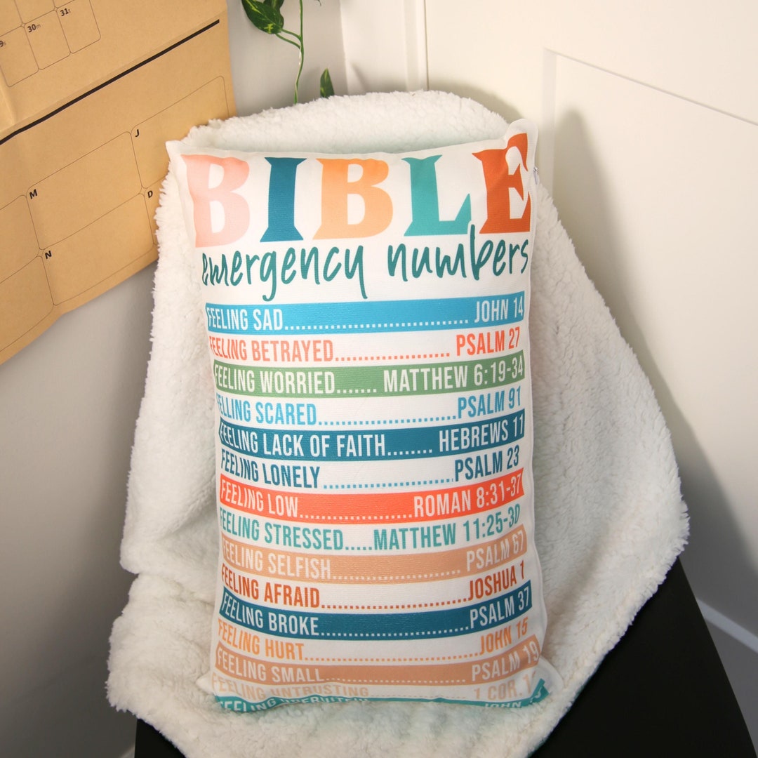 Bible Verse Pillow/pillowcase Linen/soft Plush- Woven Lumbar Pillow for ...