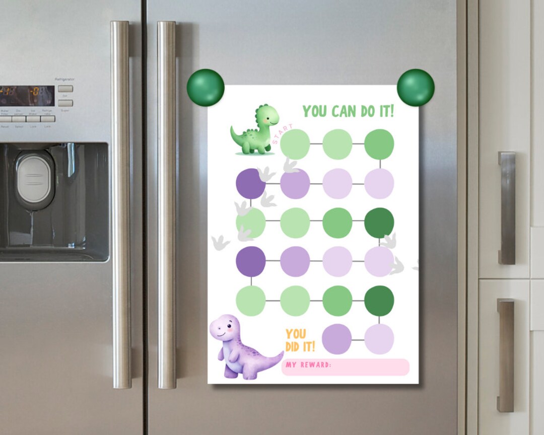 Kids Dinosaur Reward Chart- Digital - Etsy