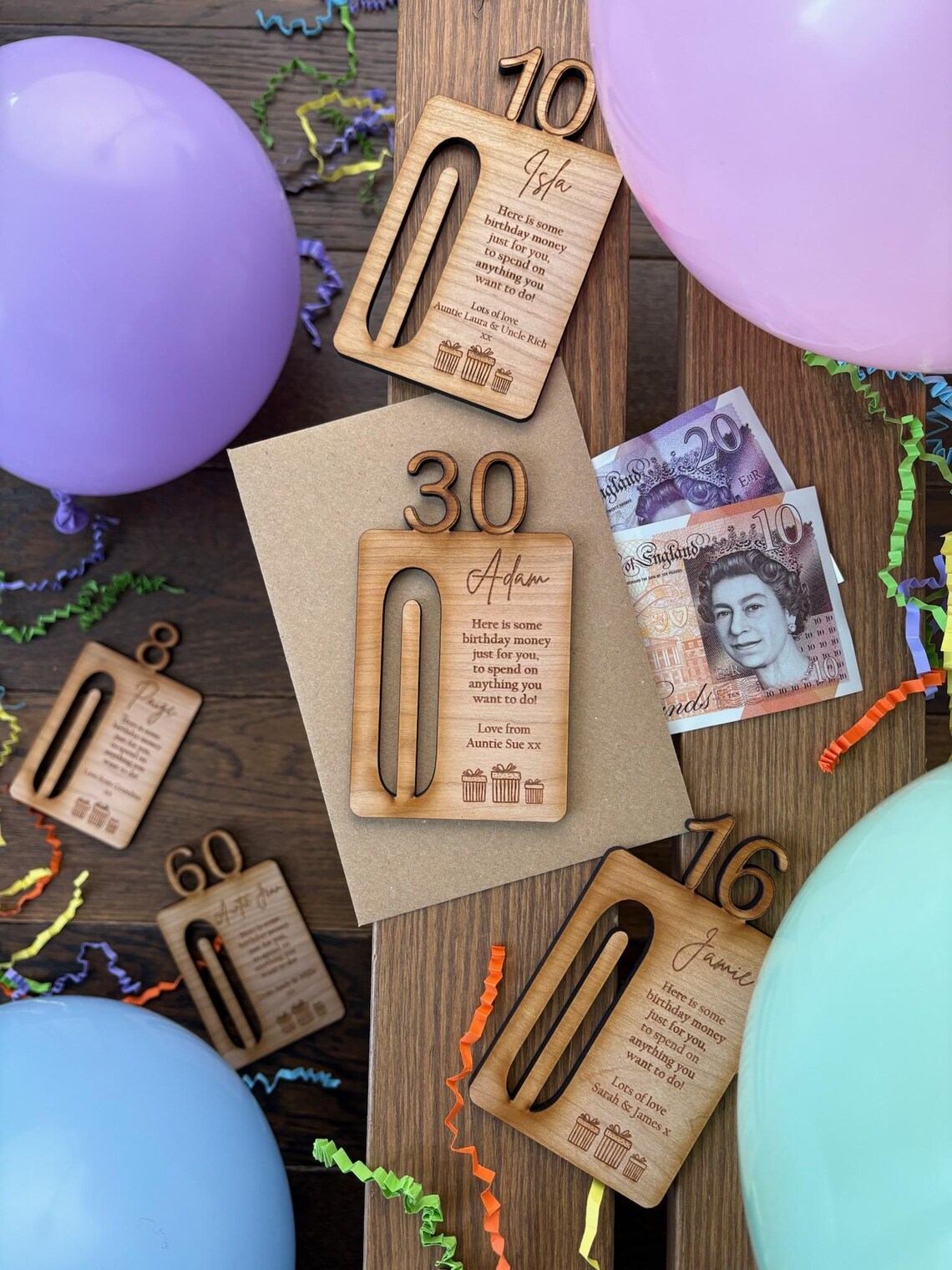 Personalised Birthday Age Money Holder | Make Giving Money Extra ...