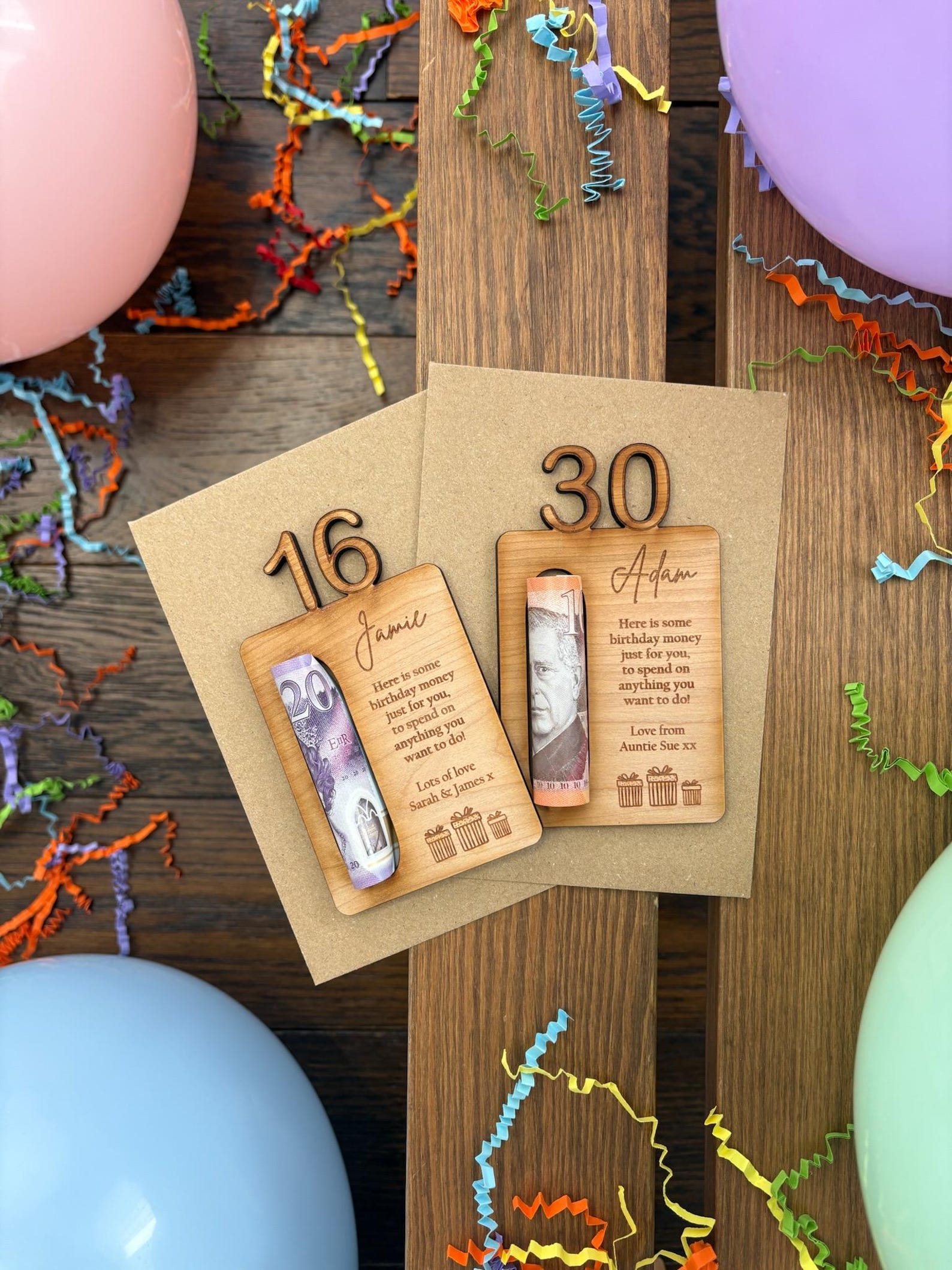 Personalised Birthday Age Money Holder | Make Giving Money Extra ...