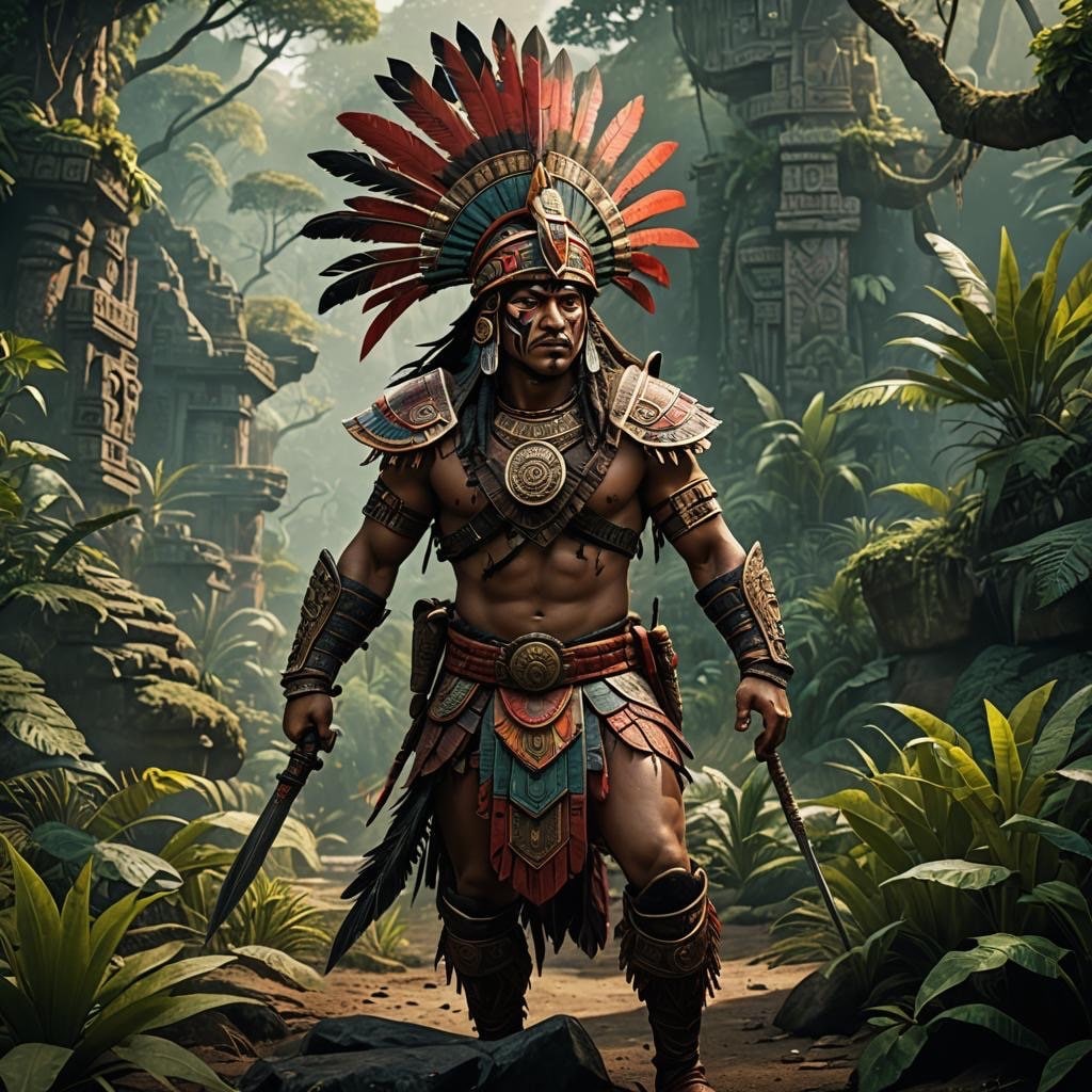 1 Aztac Warrior DTF Png File - Etsy
