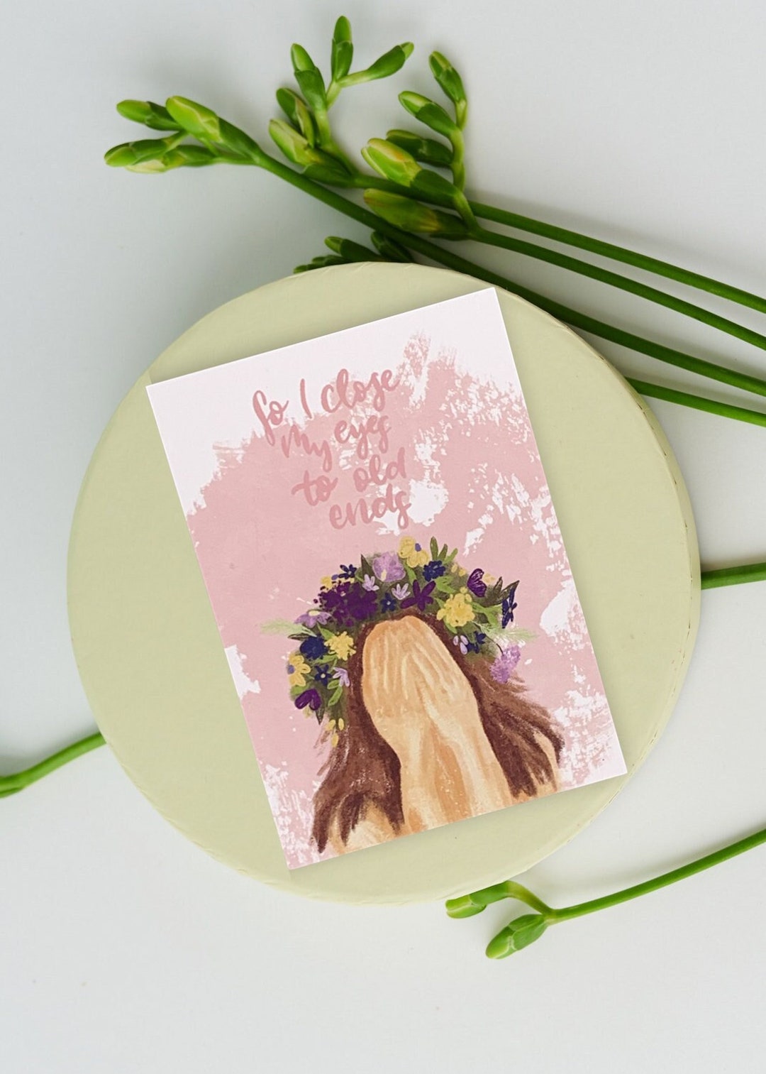 Postcard Midsummer Flower Wreath | Mindfulness Cards for Every Day ...
