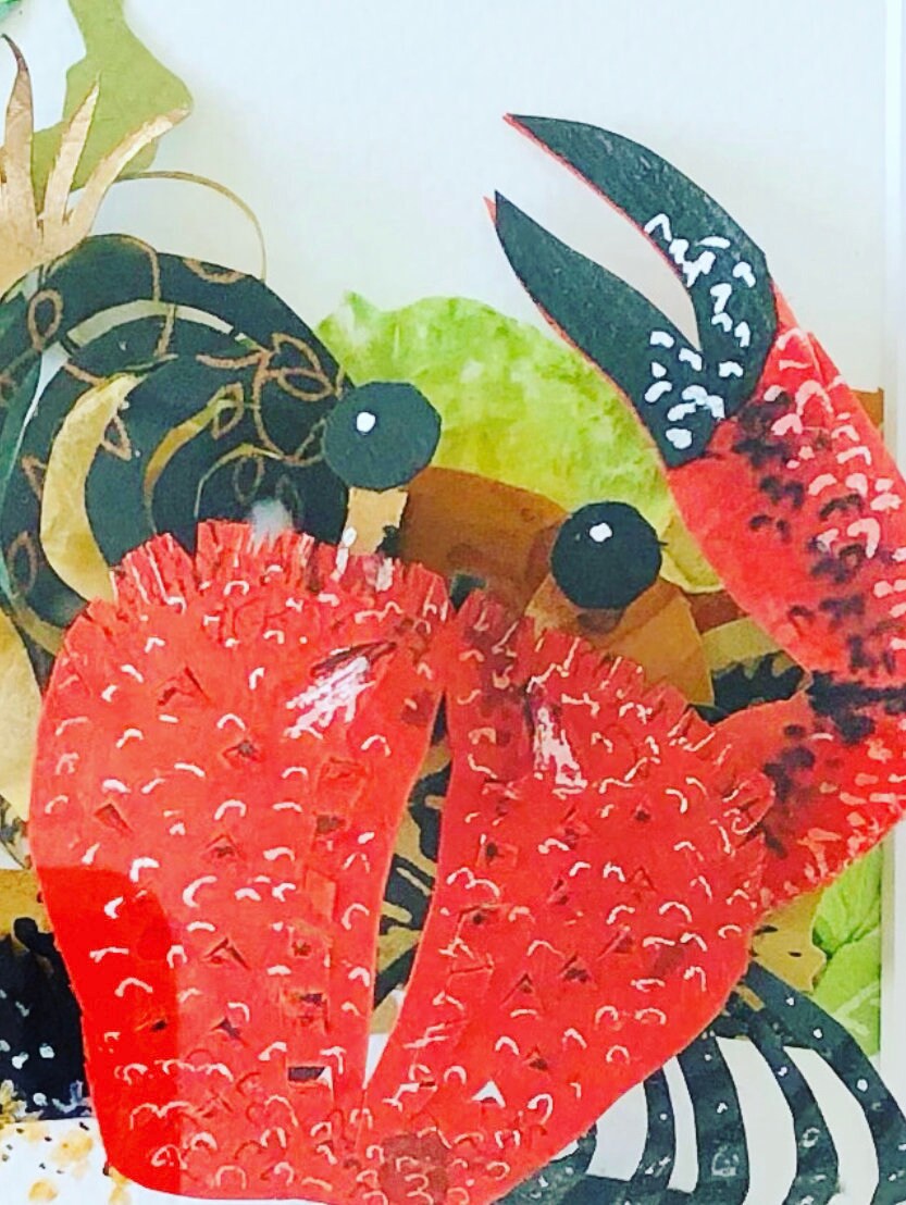 Red Crab 3D Paper Artwork Mounted in Shadow Box - Etsy