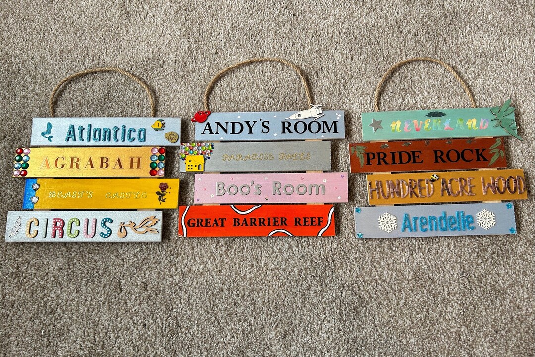 Disney & Disney Pixar Locations Signpost Wall Art - Etsy