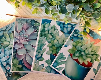 Blooms of Blue Note Cards (set of 6) Blank Inside - Etsy