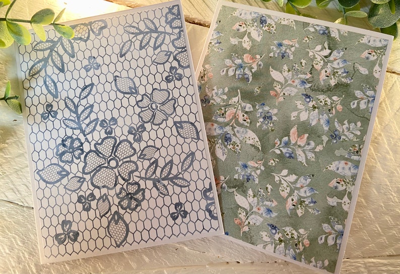 Blooms of Blue Note Cards (set of 6) Blank Inside - Etsy