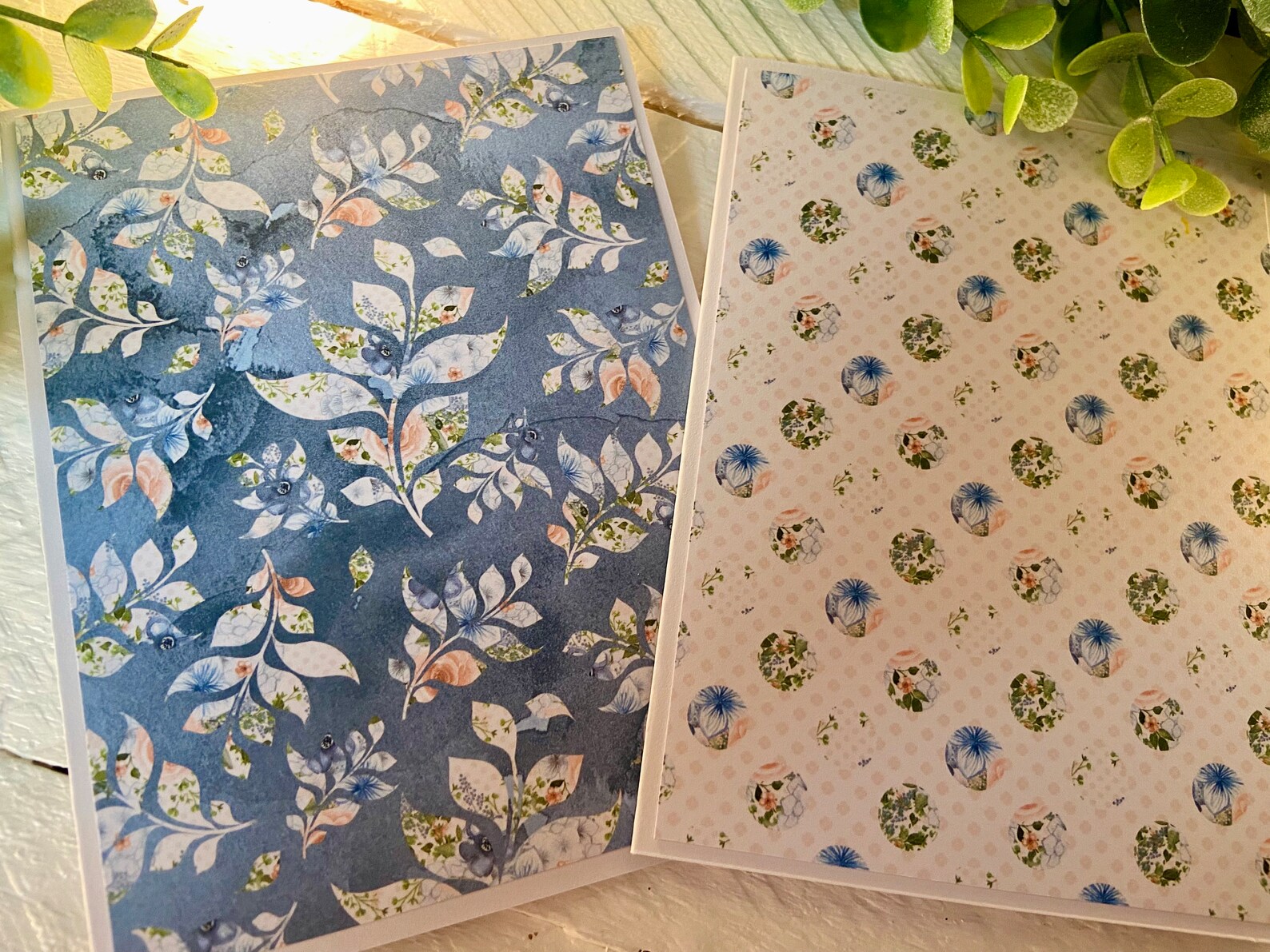 Blooms of Blue Note Cards (set of 6) Blank Inside - Etsy