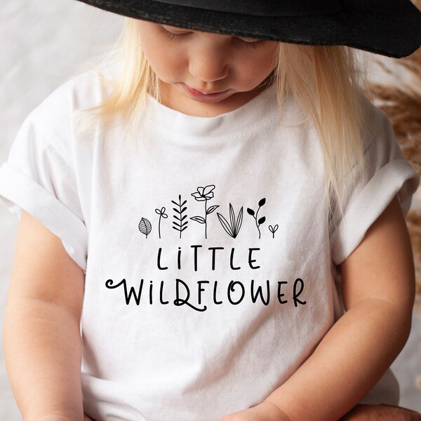 Little Girl Wildflower Shirt - Etsy