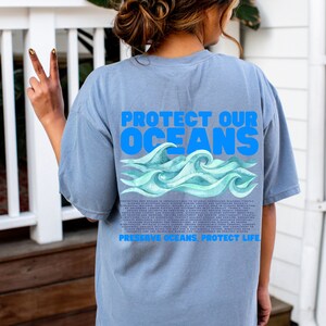 Protect Our Oceans Shirt, Comfort Colors Shirt, Save the Ocean, Eco ...