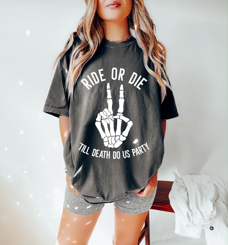 Bride or Die Skeleton Finger Comfort Colors Shirt Bride or - Etsy