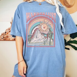 Wanderlust Comfort Colors Oversized Tee, Wanderlust Graphic Tee ...