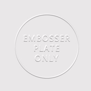 Embossing Plate Only | Replacement Embosser Plate | Round Embosser ...