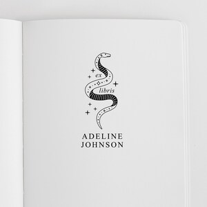 Snake Ex Libris Stamp Serpent Book Stamp Personalised - Etsy Australia