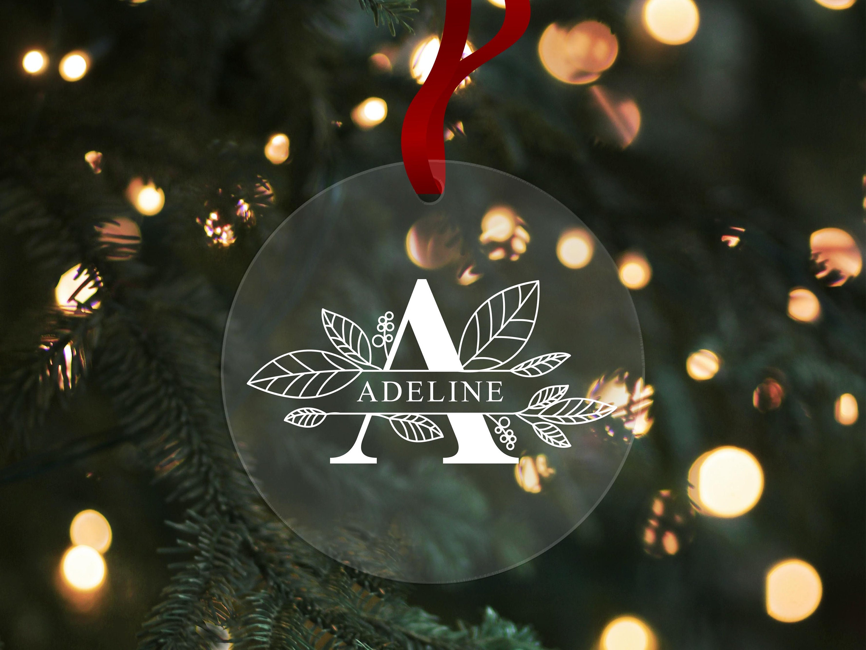 Personalised Name Ornament for Christmas Tree | Family Name Ornament ...
