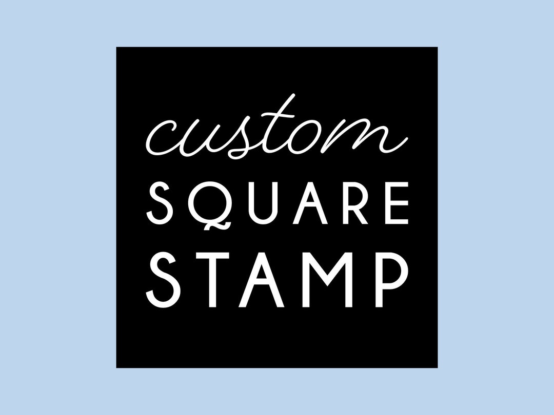 Square Logo Stamp | Square Custom Stamp | Custom Rubber Stamp ...