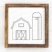 Barn & Silo Outline SVG - Barn Silo Cut File - Farm Clipart - Old Barn ...