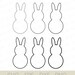 Peep Outline SVG - Peep Shape PNG - Easter Bunny Cut File - Rabbit Cut ...