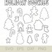 Christmas Cookie SVG - Holiday Cookie Cut File - Christmas Hand Drawn ...