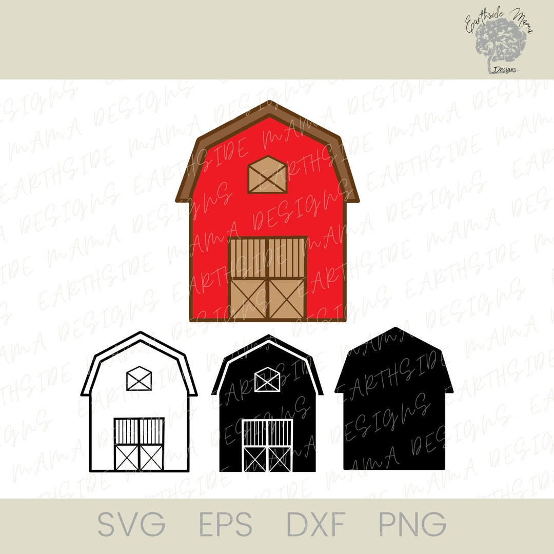 Barn Outline SVG - Barndominium Cut File - Farm Barn Clipart - Old Barn ...