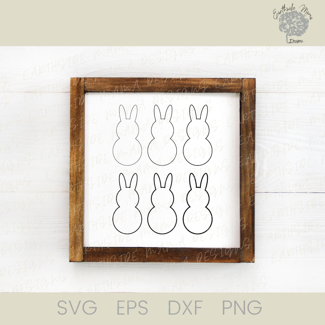 Peep Outline SVG Peep Shape PNG Easter Bunny Cut File - Etsy