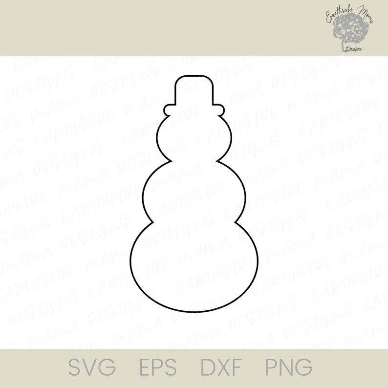 Snowman Outline SVG - Snow Man Cut File - Holiday Snowman Png ...