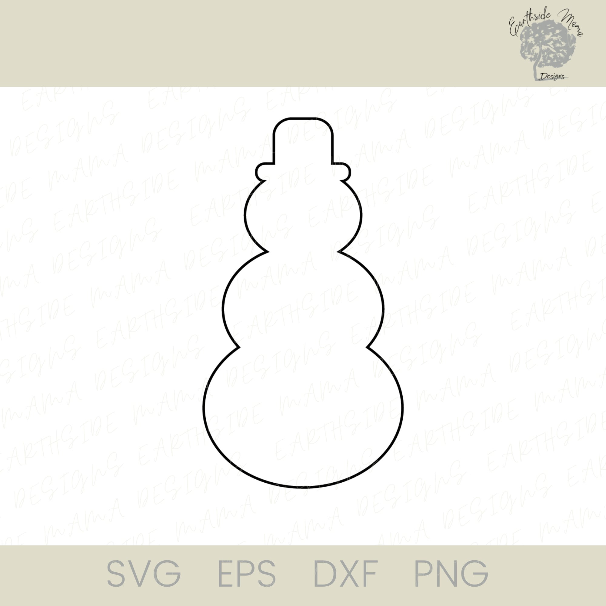 Snowman Outline SVG - Snow Man Cut File - Holiday Snowman Png ...