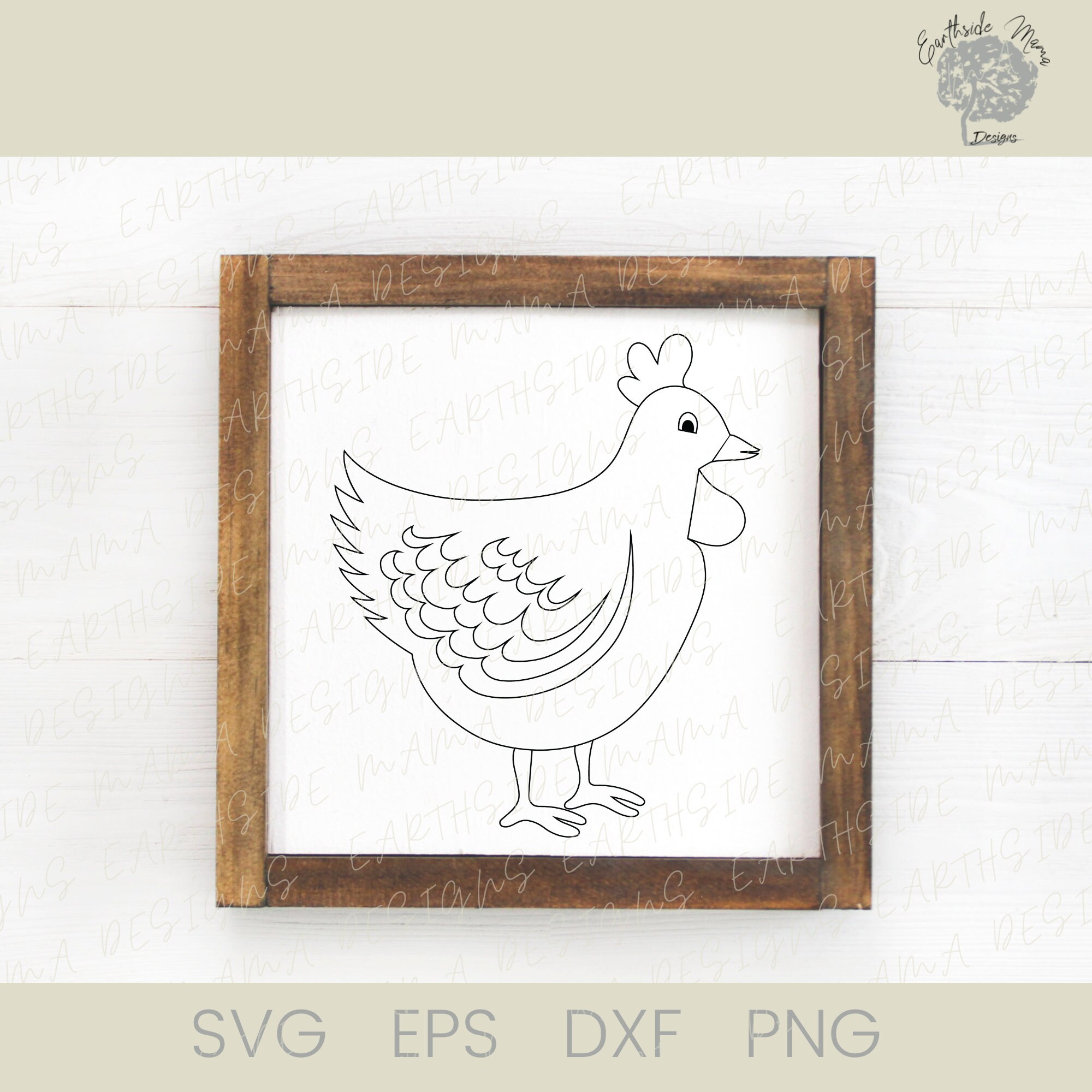 Farm Chicken SVG - Chicken Silhouette Cut File - Farm Animal Chicken ...