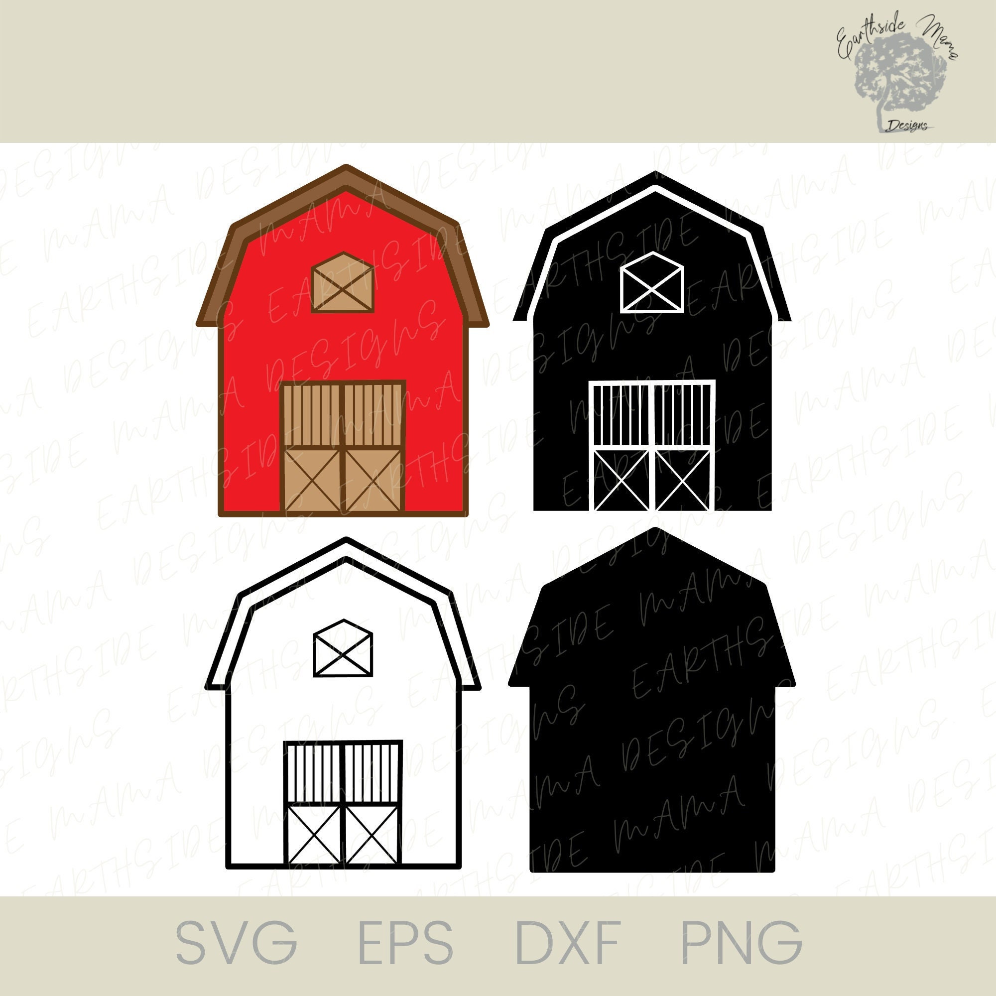 Grange contour SVG Barndominium coupe fichier ferme grange - Etsy Canada