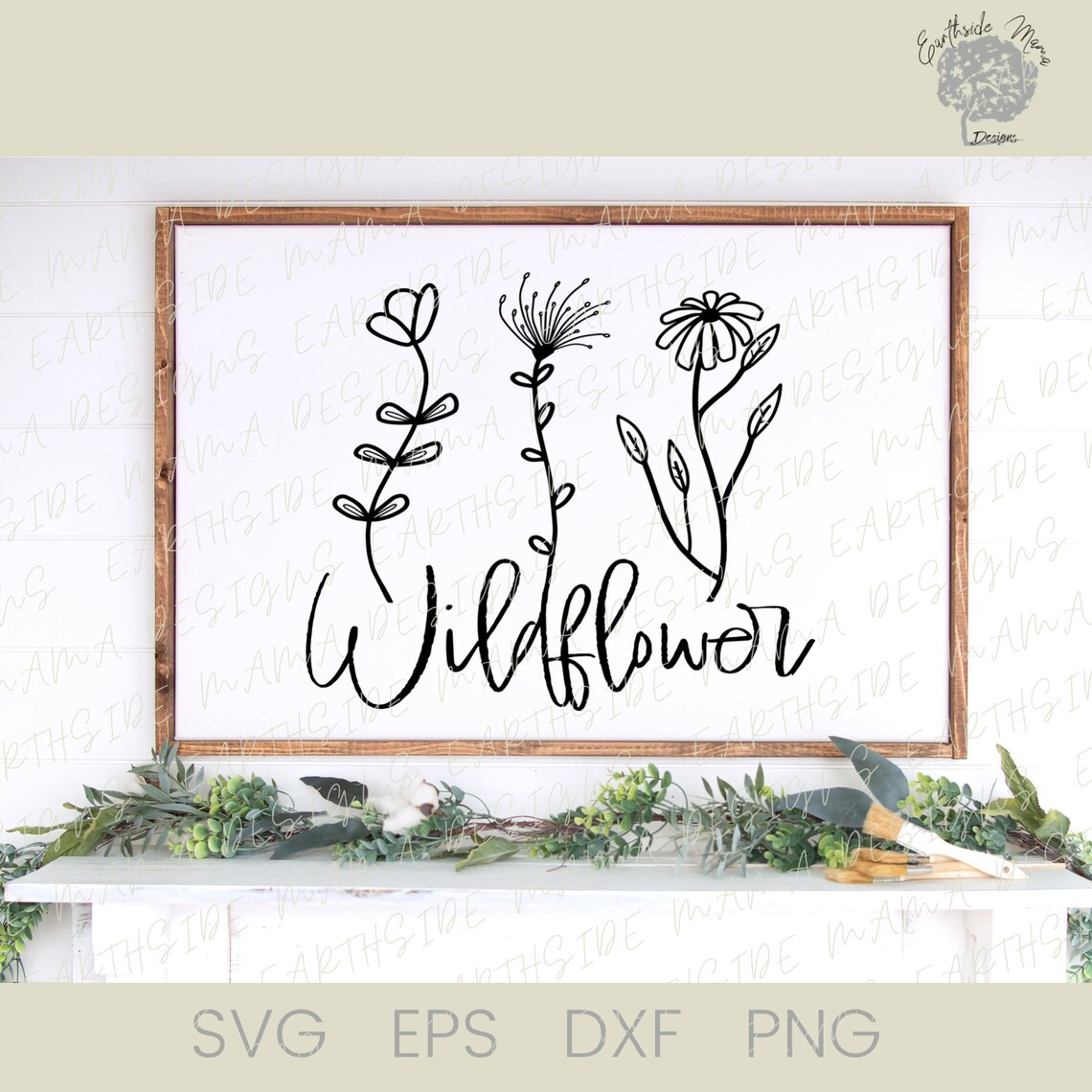Wild Flower SVG - Hand Drawn Wildflower Design - Spring Cut File ...