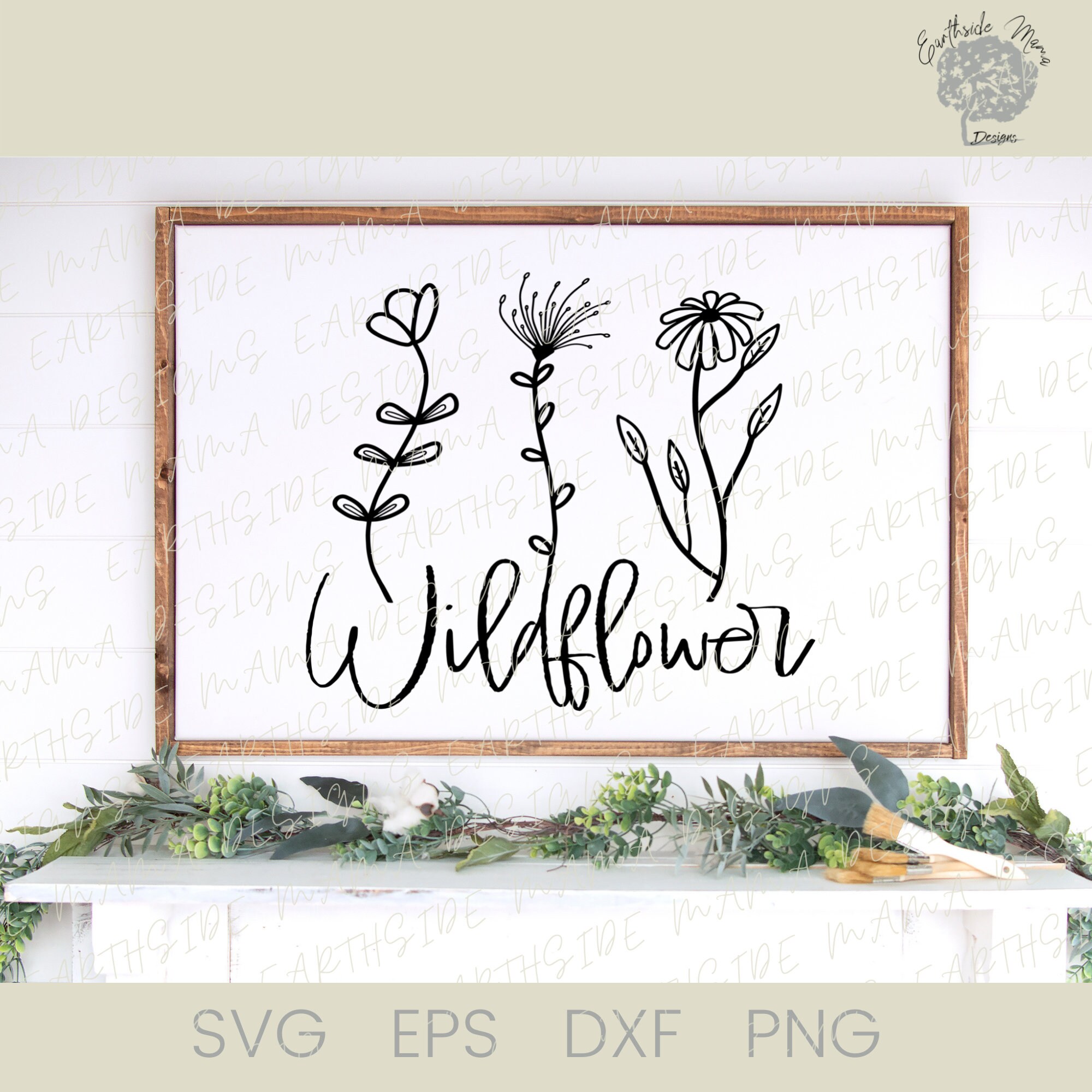 Wild Flower SVG - Hand Drawn Wildflower Design - Spring Cut File ...