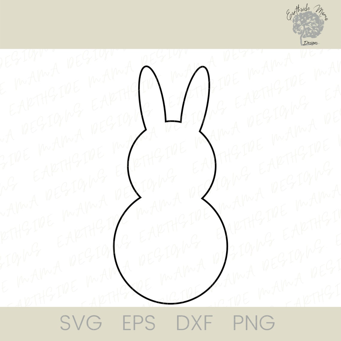 Peep Outline SVG - Peep Shape PNG - Easter Bunny Cut File - Rabbit Cut ...